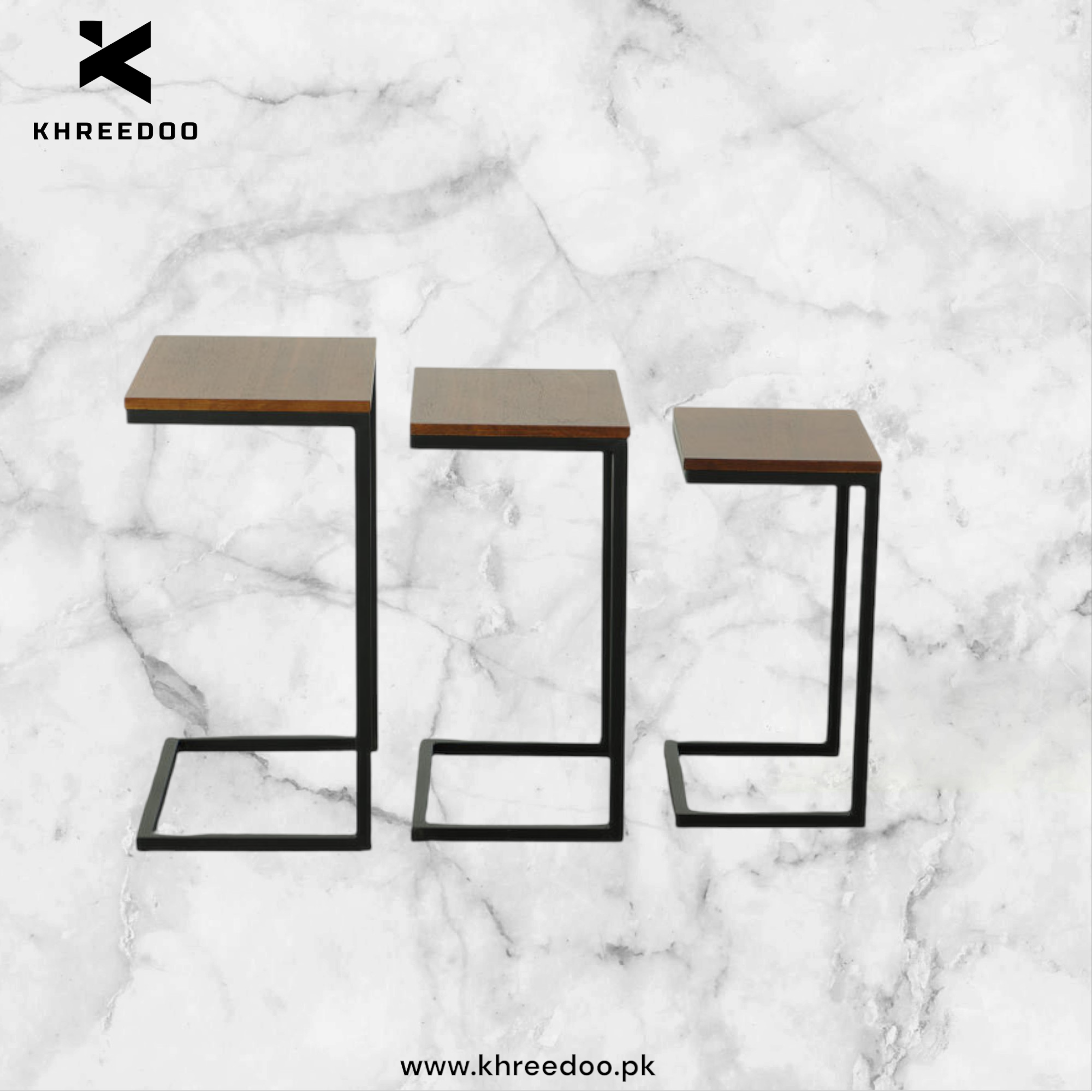 Nesting Table Set of 3 | Side Table for Living Room Home Office| C Sha ...